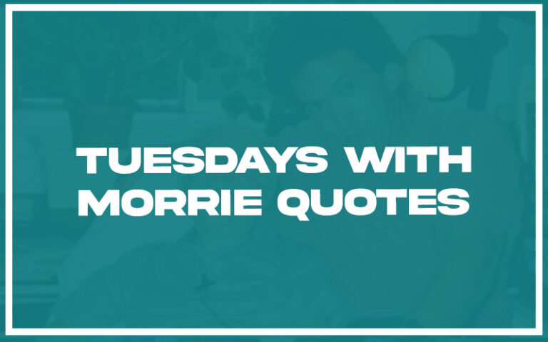 27 Top Tuesdays with Morrie Quotes (with Explanations) - Life Success ...
