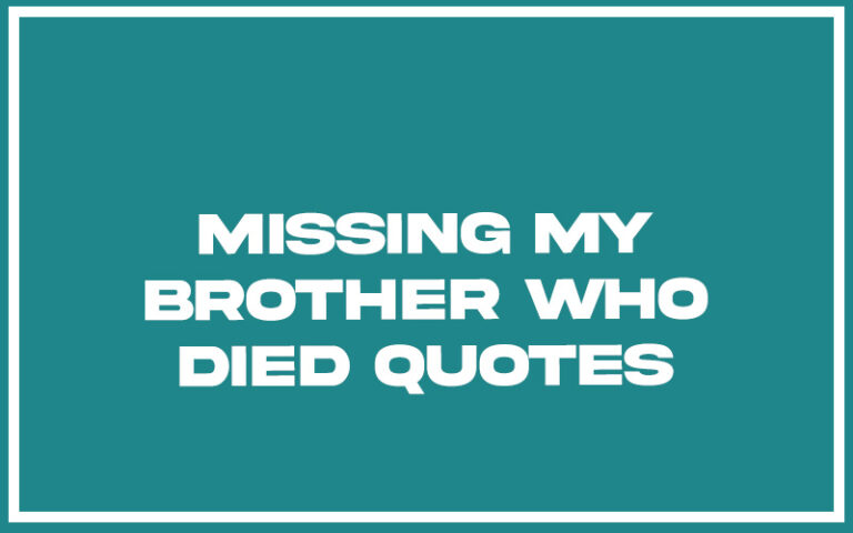 28 Missing My Brother Who Died Quotes (with Explanation) - Life Success ...