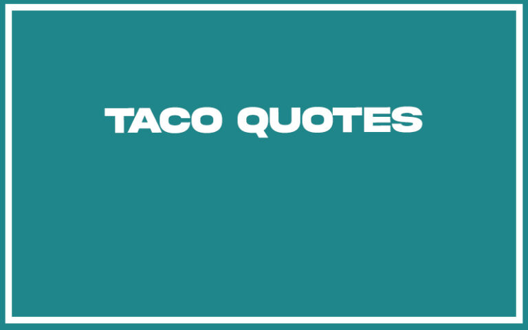 27 Top Taco Quotes (with Explanation) - Life Success Journal