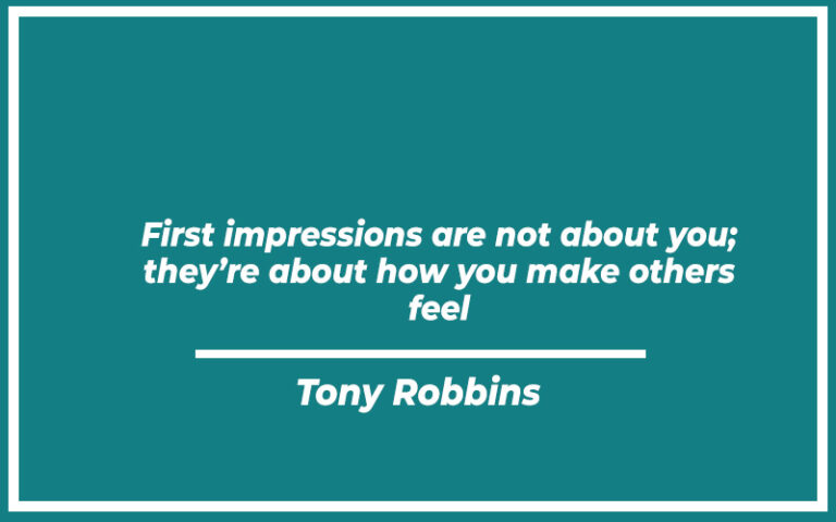 27 Top First Impression Quotes (with Explanation) - Life Success Journal