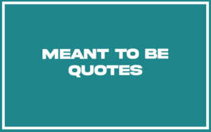 27 Top Meant To Be Quotes (with Explanation) - Life Success Journal